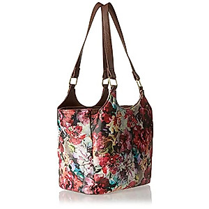 Bueno of California womens Double Handle Scoop Tote Carriers Bag Briefcase Handbag, Watercolor, X-Large US