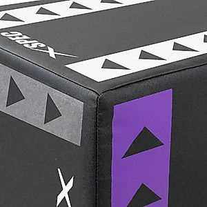 Xspec 3 in 1 Foam Plyometric Jump Box for Fitness Exercise, 30" x 24" x 20", Jump Training Fitness Workout Exercise Platform