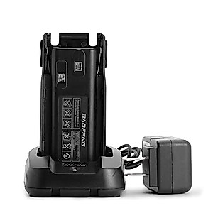 BAOFENG UV-82 8W Handheld Ham Radio, Long Range Portable Ham Radio with Extra 1800mAh Rechargeable Battery, Programming Cable and Antenna (1 Pack)