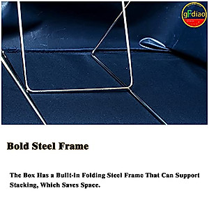 GUO FENG DIAO Steel Frame Storage Box Oxford Cloth Storage Box Quilt Storage Box Folding Wardrobe Fabric Extra Large Storage Bag