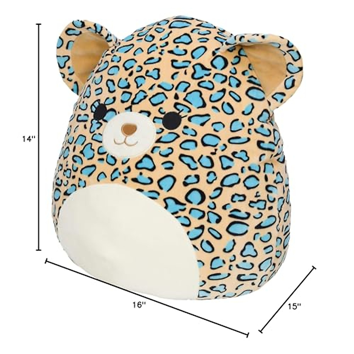 Squishmallows Official Kellytoy Plush 16" Liv The Teal Leopard - Ultrasoft Stuffed Animal Plush Toy