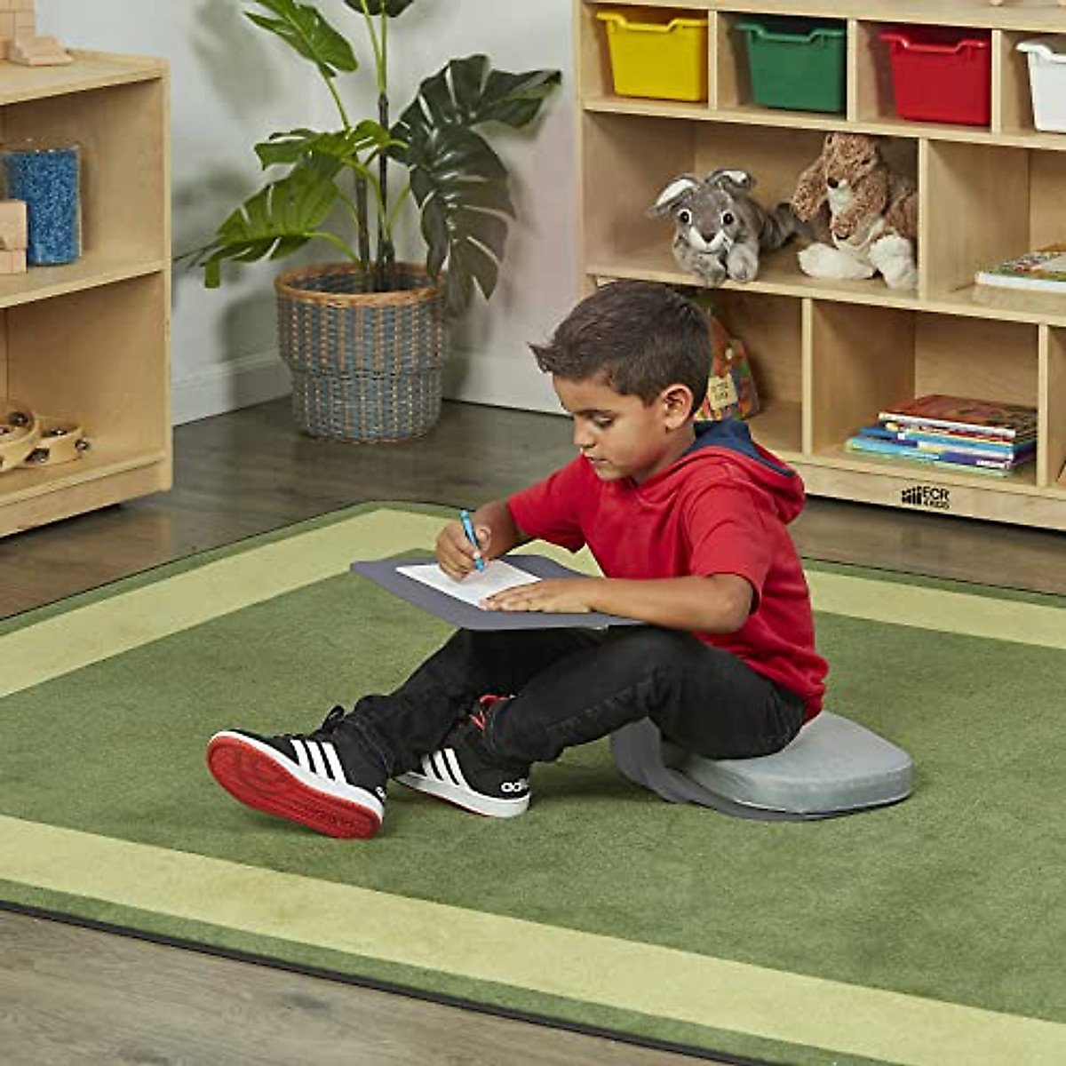 ECR4Kids The Surf Portable Lap Desk, Flexible Seating, Grey