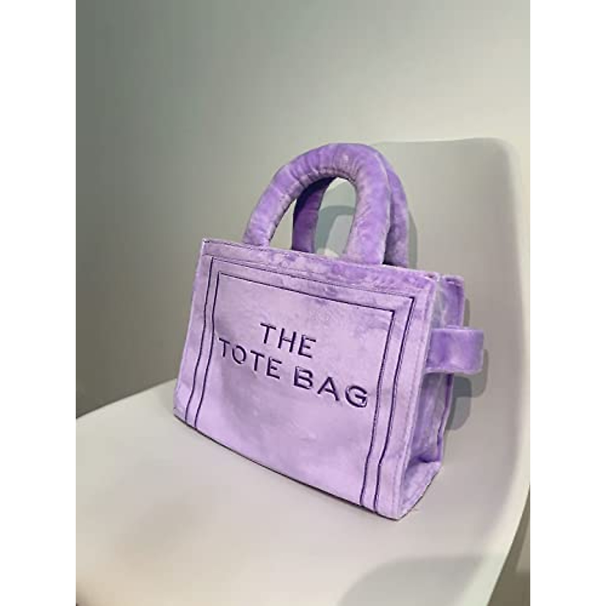 The Tote Bag for Women, Plush Work Travel Handbag with Shoulder Strap Top-Handle Shoulder Crossbody Bags for Daily, Office (purple)