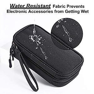 Bevegekos Tech Organizer Travel Case, Carrying Tech Kit for Electronics and Accessories (Medium, Black)