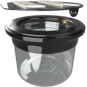 Vascito Modern Shelf Organizer, Storage Containers, Office Organization, Magnetic Paper Clip Holder, Office Candy Jar For Desk, Break Room Organizer for Small Office Space (Modern Black, 1 Pack)