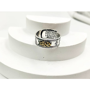 INENIMARTJ Feng Shui Pixiu Adjustable Ring, Vintage Pixiu Vajra Pestle Dragon Protection Wealth Feng Shui Rings for Men Women (Pixiu gold)