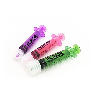FLAVORx Rainbow Dose Oral Dosing Syringes | No More Medicine-Time Meltdowns! | 5 Uniquely Colored Syringes | 10ml (2tsp) Each | 3 Bottleneckers Included | New & Improved!