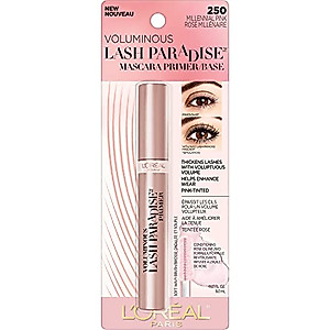 L'Oreal Paris Cosmetics Voluminous Lash Paradise Mascara Primer Base, Millennial Pink, 0.27 Fluid Ounce