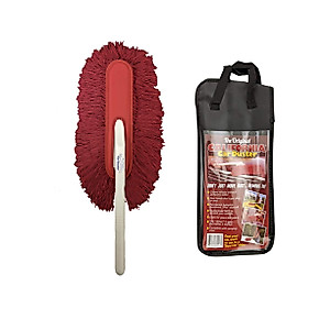 The Original California Car Duster California Car Duster 62443 Standard Car Duster with Plastic Handle, Red 25 Inch