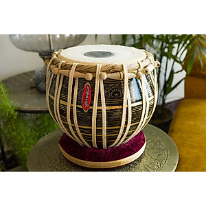 MAHARAJA Tabla Drum Set - Buy 3KG Black Brass Bayan, Finest Dayan, Hammer, Cushions & Cover PDI-EA