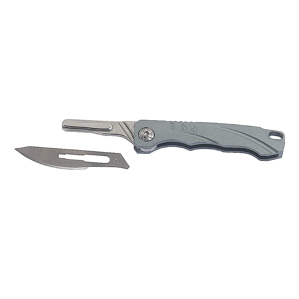 Tungyi Daily Pocket Folding Utility Knife with 10 Replaceable Quick Change Blades, Ultra Compact and Lightweight (Grey)