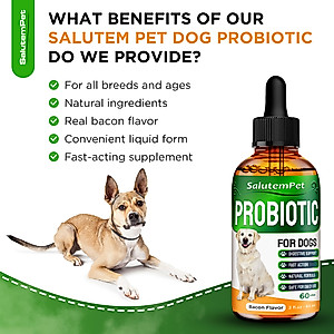 Probiotics for Dogs | Liquid Probiotics for Dogs | Prebiotic for Dogs & Digestive Enzymes | Puppy Probiotic | Dog Probiotics and Digestive Enzymes | 2 Oz