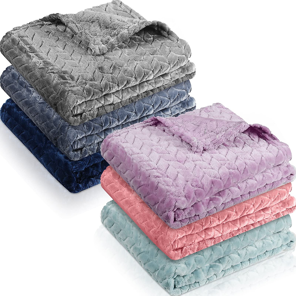 Reginary 6 Pieces Pet Fluffy Dog Blanket, Soft Warm Fuzzy Blankets for Small Medium Large Pet Plush Fleece Throws Puppy Kitten Sleep Mat Bed Covers for Dog Cat Animals, 24 x 32 Inch