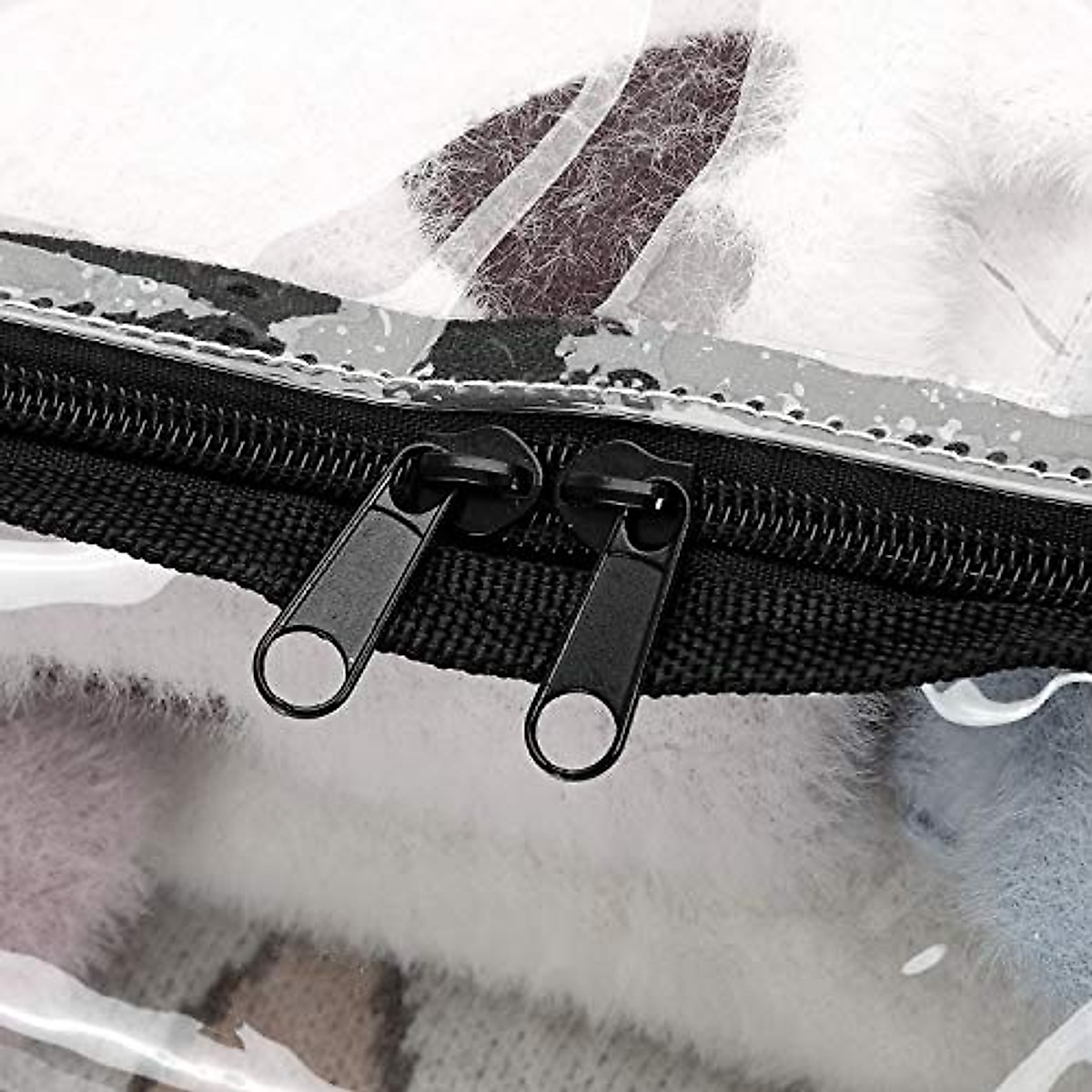 Fasmov 4 Pack Clear Clothes Storage Bag Organizer with Reinforced Handle, Closet Organizer Vinyl Bag for Bedding, Linen, Blankets, Duvet Covers, Comforters, Clothes & Toys