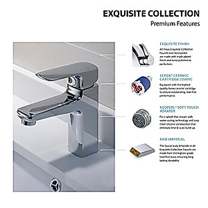 Kraus KEF-15501CH Virtus Single Lever Basin Faucet, Chrome