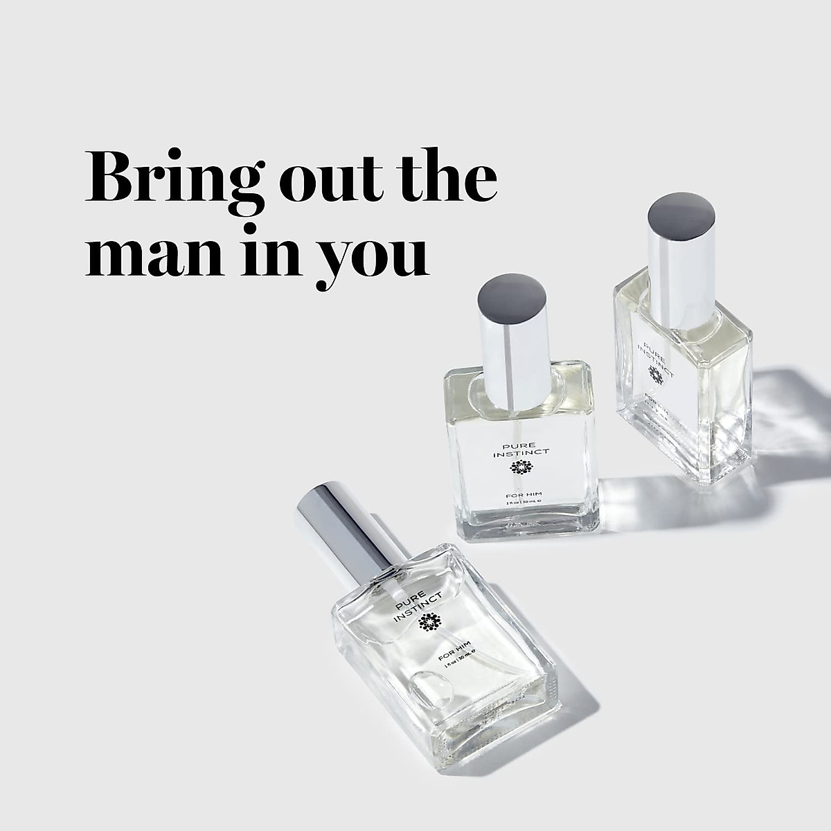 Pure Instinct Cologne with Pheromone Infused Essential Oil for Men Him - 30 ml | 1 Fl Oz