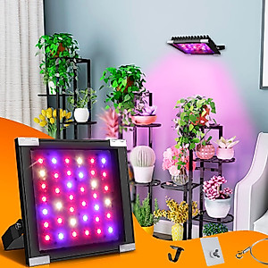 Dommia Plant Lights for Indoor Plants 350W Advanced Spectrum Wall-Attached Hanging Refugium Light for Aquarium Hydroponics Succulents Bonsai Blooming Veg Grow Lights for Seed Starting