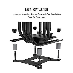 ID-COOLING SE-225-XT Black CPU Cooler 5 Heatpipes CPU Air Cooler 2x120mm Push-Pull PWM Fans CPU Fan for Intel/AMD, LGA 1700 Compatible