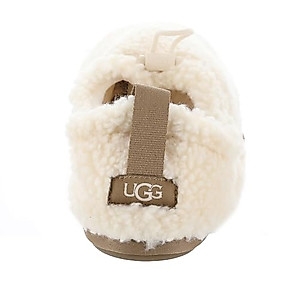 UGG Women's Plushy Slipper Slipper, Natural/ Chestnut, 8