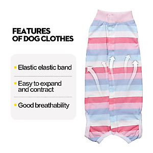 Dog Recovery Suit Dog Onesie for Surgery Recovery, Dog Surgery Recovery Suit for Small Medium Dogs, E-Collar Alternative After Surgery Wear Anti Licking Abdominal Wounds Pet Surgery Recovery Suit