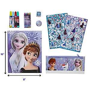 Disney Frozen 2 Elsa and Anna Kids Coloring Art and Sticker Set, 30 Pcs.