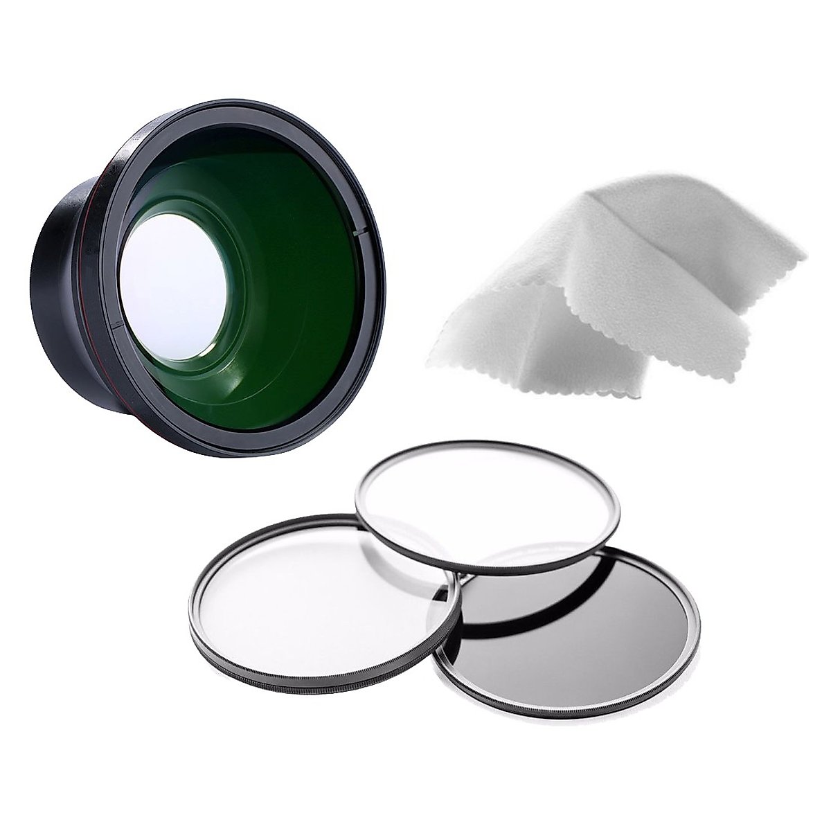 0.43X High Definition Super Wide Angle Lens w/Macro Compatible with Panasonic Lumix DMC-LX100 + Filters