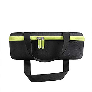 Hermitshell Hard Travel Case for Ryobi P737 / Ryobi P737D 18-Volt Portable Power Inflator (Case for Inflator + 2 Pack Battery + Charger) (Black+Green)