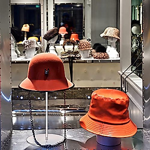 TRIRITE 3 PCS Clear Acrylic Hat Stand for Display, 16 inch Wig Display Rack, Clear Round Riser Stands for Wig Hat Display, Hat Display Stand Wig Display Holder for Hat Watch