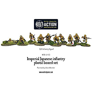 Warlord Bolt Action Imperial Japanese Infantry 1:56 WWII Military Wargaming Figures Plastic Model Kit, Small