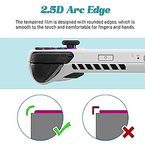 COCGVEL 2 Pack Screen Protector Tempered Glass Compatible with ASUS ROG Ally Handheld 7 inch 2023, Transparent Ultra HD, Anti-Scratch, 9H Tempered Glass, 2.5D Arc Edge