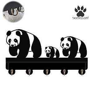Panda Animal Chinese Lover Coat Clothes Holder Christmas Gift DIY Mould Wonderful Holder Wall Decorative Gift Kids Winter Style