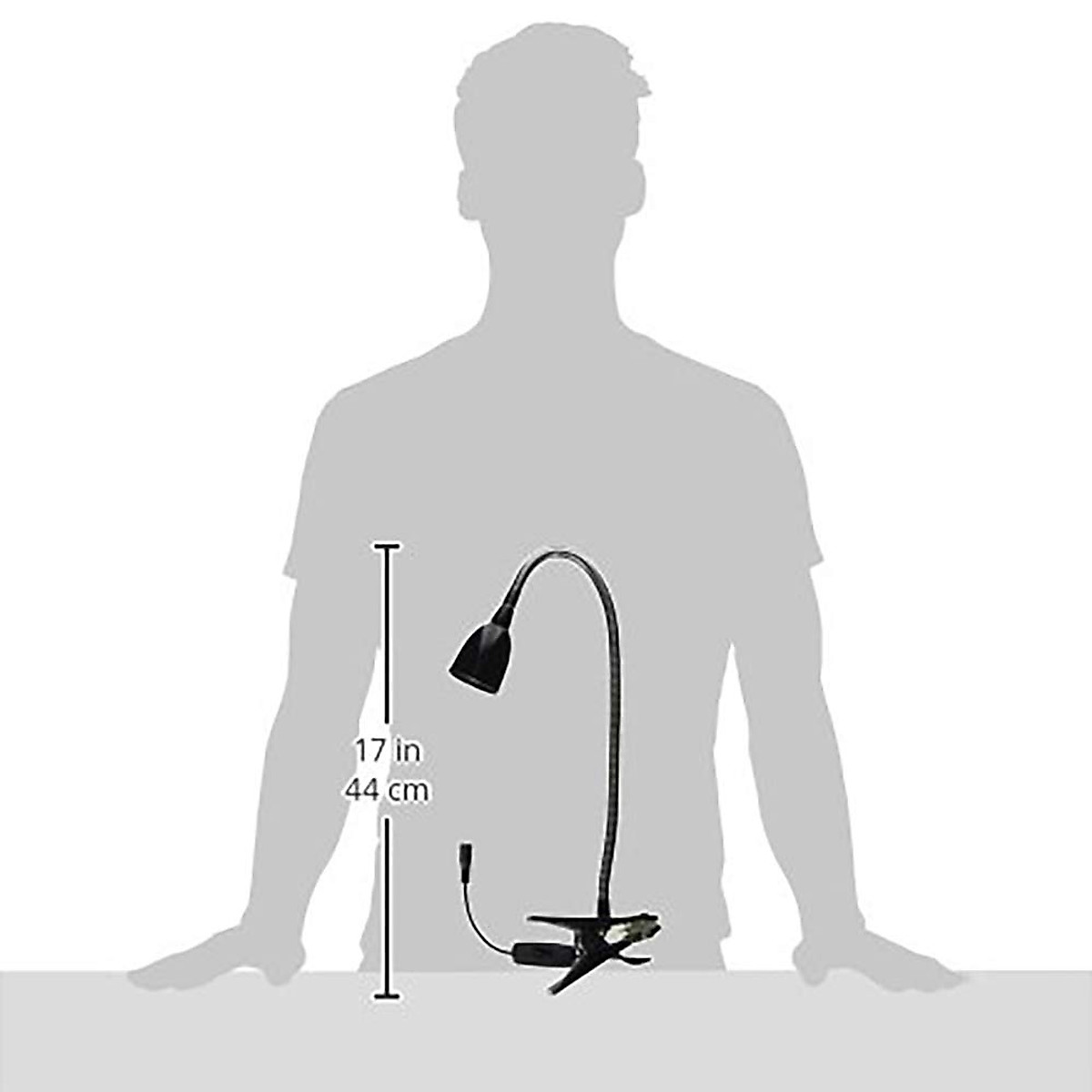 Newhouse Lighting Painted Black Metal Flexible Clamp-Style LED Desk Lamp in 3000K Warm White Color Temperature with Power Adapter and 6 ft. Power Cord