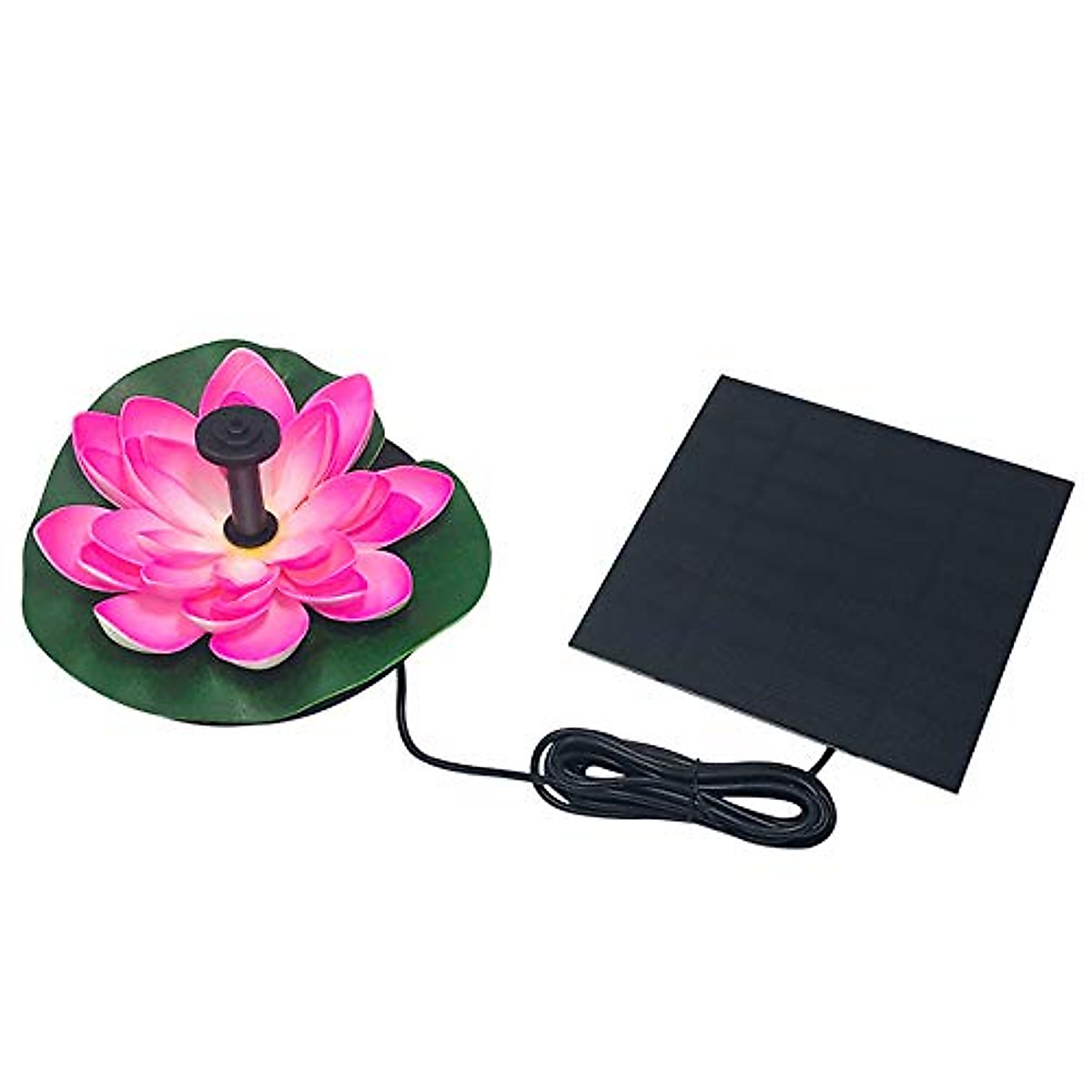 XUNMAIFBT Solar Fountain, with 4 Nozzle Solar Pond Pump Water Floating Solar Water Pump Freestanding Pump for Garden, Bird Bath, Garden Decoration