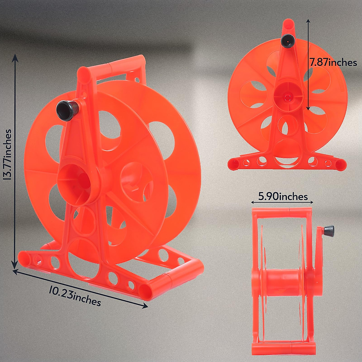 Homeon Wheels Cord Storage Reel with Handle Driven Easy to Use with Carrying Bag