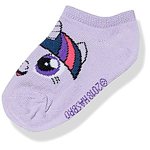 My Little Pony Girls' No Show, Multi, Shoe Size 4-7.5, Sock Size 5-6.5