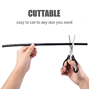 ALINK 15 inch Extra Long Reusable Black Silicone Straws, 4-Pack Flexible Straws for Stanley 40 oz Tumbler, 1 Gallon Water Bottle, Wine Bottle, 128 64 oz Tumbler with Brush