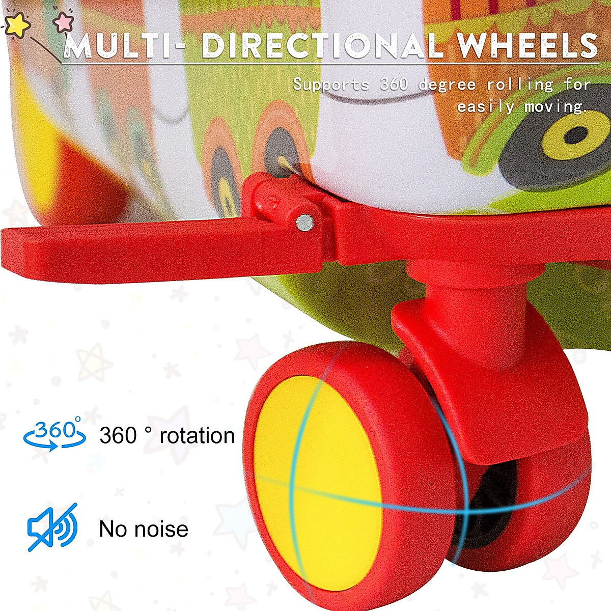 MOREFUN Kids Luggage Toddler Suitcase,Kids Carry on Luggage with Wheels for Girls,Kids Suitcase Ride on Suitcase for Kids (Yellow Zoo)