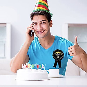 Dirty 30 Pin, Happy 30th Birthday Tinplate Badge Pin, 30 Years Old Birthday Black Corsage Rosette Button Pin Party Decorations - 1Pcs