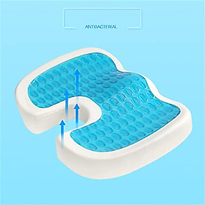 LLLY-Summer Cool Memory Foam Seat Cushion-Gel Buttocks Seat Cushion-Pain Relief,Pressure-Suitable for Office Chair Sedentary,Car-Gray