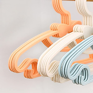 10PCS Baby Hangers for Nursery Closet, Non-Slip Kids Baby Clothes Hangers,Kids Storage Hangers Plastic Thicken Bow Knot Coat Drying Hanger for Toddler Baby(White)