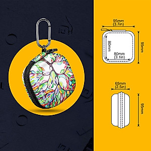 Fintie Case for Powerbeats Pro, Hard EVA Shockproof Portable Full Protective Cover Carrying Bag with Keychain for Powerbeats Pro Wireless Earphones (Love Tree)