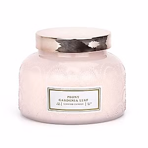 Hybrid PEONYGARDENIA-Leaf Long Burning Time Scented Candles with Strongly Fragrance Natural Soy Wax 16OZ