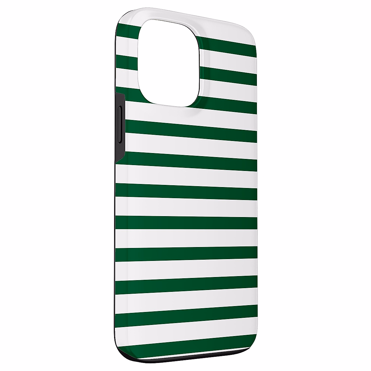 iPhone 13 Pro Max Green White Stripes Pattern Case