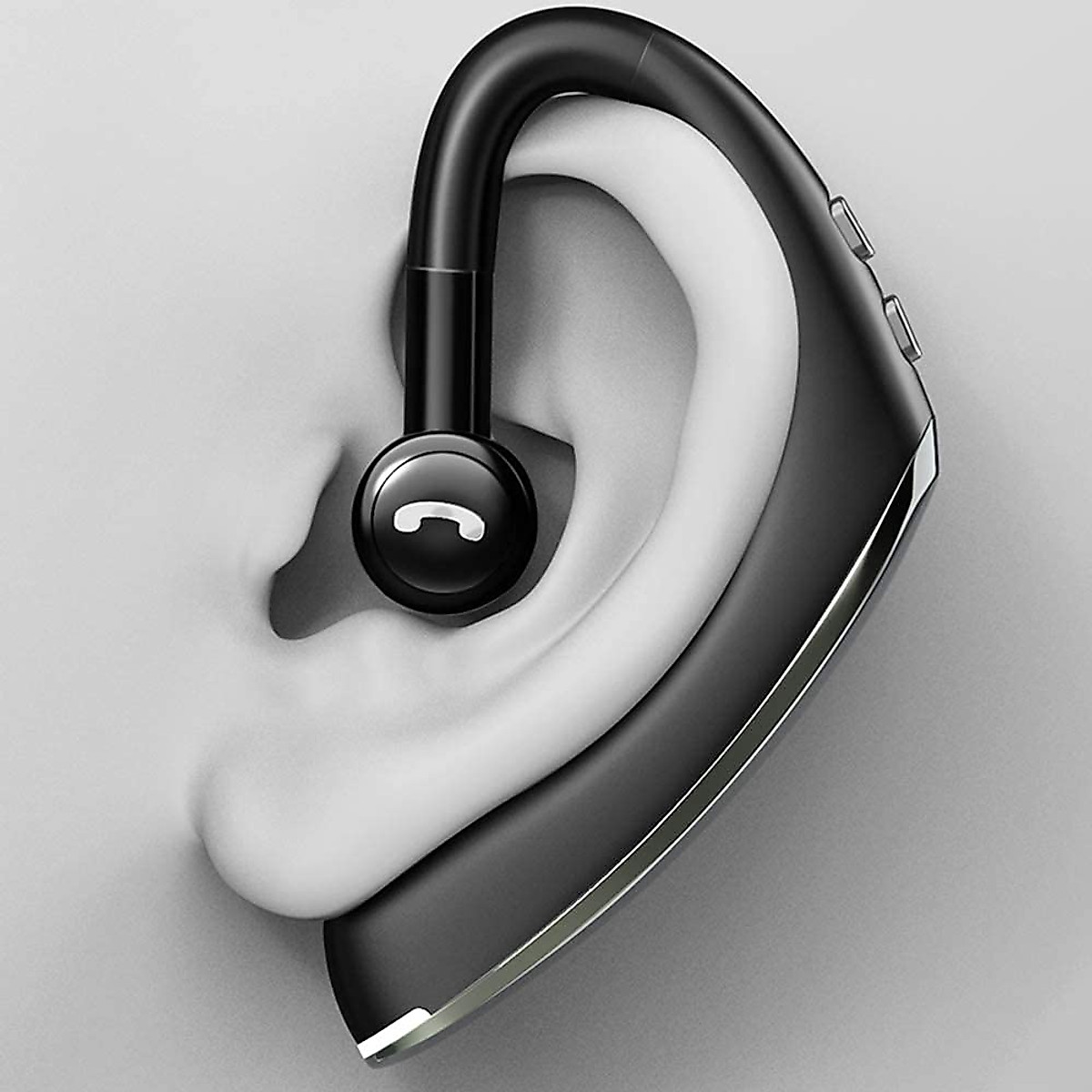 Lymoc Bluetooth Earpiece,Wireless Headset Earpieces Hansfree Trucker Earphones for Cell Phones V5.0 Ear Hook 25 Hours Talktime Microphone CVC6.0 Noise Cancellation for Walking Running Driving¡­