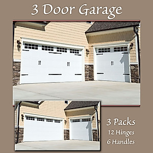 Household Essentials 240 Hinge It Magnetic Decorative Garage Door Accents | Black