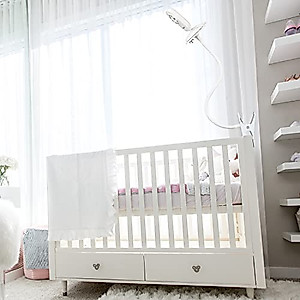 Universal Baby Monitor Mount for ANMEATE SM24, Arlo, Motorola, Owlet Cam and Most Other Baby Monitors, Flexible Gooseneck Baby Monitor Holder for Crib Without Tools or Wall Damage