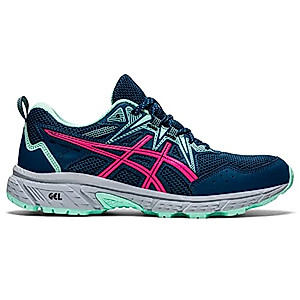 ASICS Women's Gel-Venture 8 Running Shoes, 8.5, MAKO Blue/Pink GLO