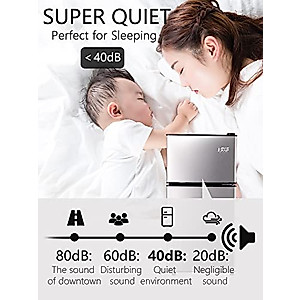 KRIB BLING Mini Fridge with Freezer on Top, 3.5 Cu.Ft Compact Refrigerator with 7 Levels Adjustable Thermostat, Small Fridge for Dorm, Office, RV Camping, Silver