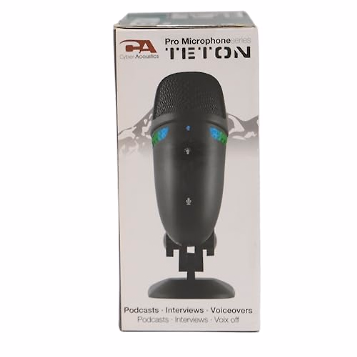 Cyber Acoustics Premium USB Microphone with Dual Recording Patterns - 24-bit Recording Perfect for Podcasting and Vlogging - Compatible with PC and Mac (CVL-2009)