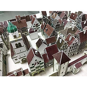 Medieval Town Building 3D Paper Puzzle Model Building for Adults 12"*9" DIY
